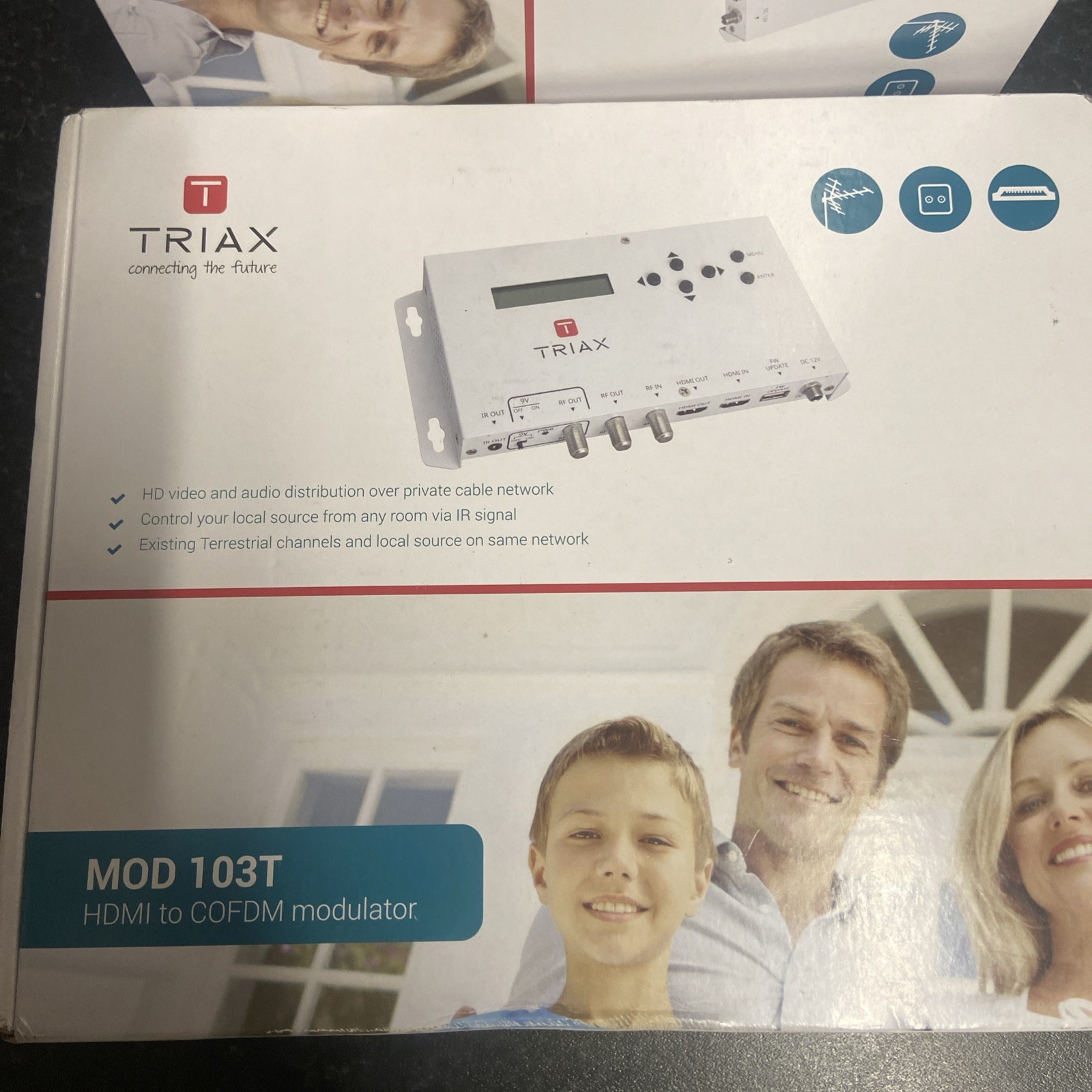 TRIAX MOD103T HD 1080p HDMI RF Digital Modulator Coax Sky Q CCTV XBOX ...