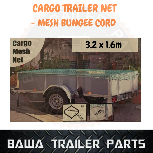 TRAILER CARGO NET - MESH BUNGEE CORD 3.2 x 1.6M! Perfect for Trailers ...