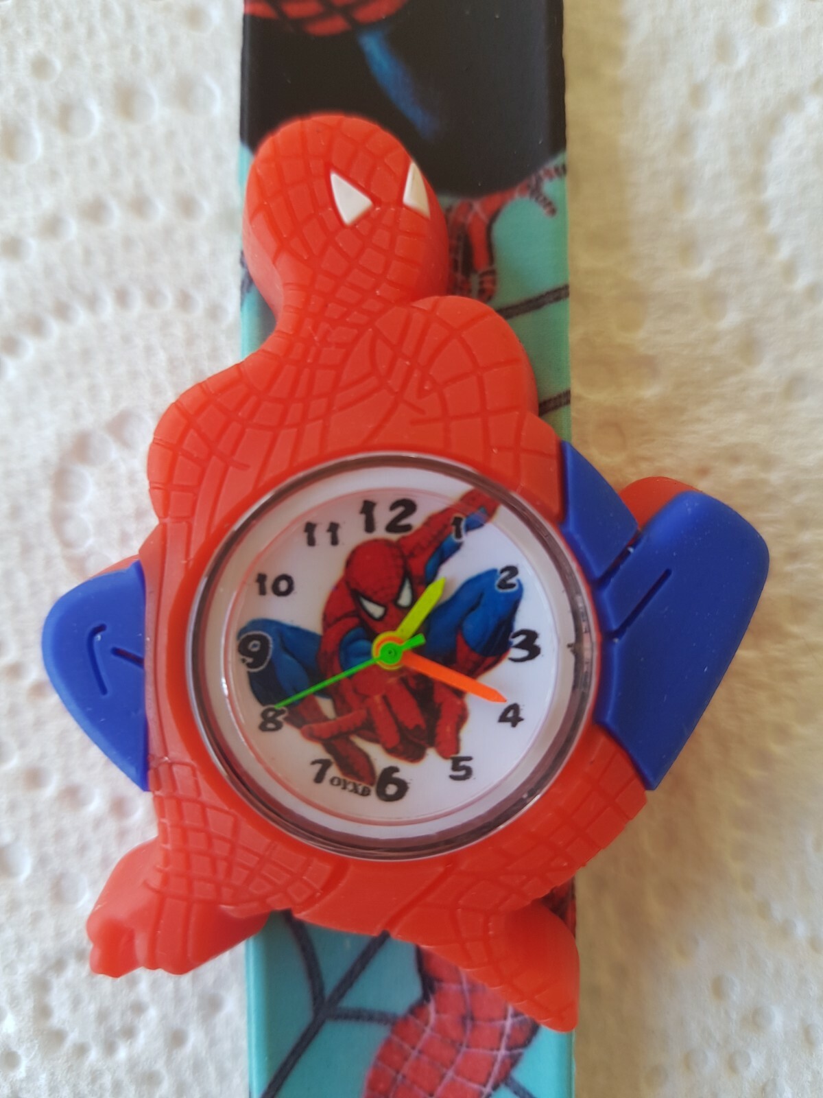 Kids New Slapband Watch Spiderman slap band + free extra battery ...
