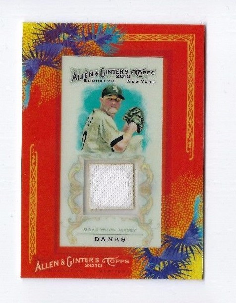 2010 TOPPS ALLEN AND GINTER RELICS #AGR-JD JOHN DANKS GAME JERSEY CARD ...