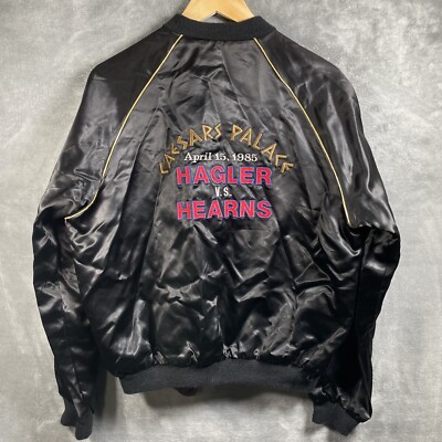 RARE VTG 1985 Caesars Palace Hagler vs Hearns Bomber Jacket Men’s L ...