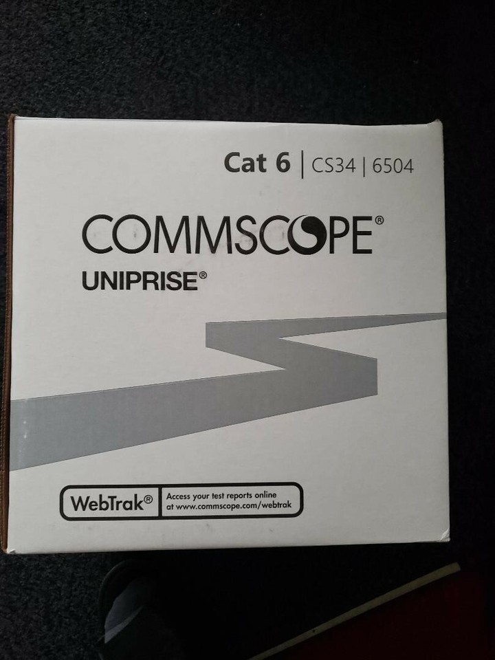 Commscope Uniprise Solutions Cat6 CMP Blue Plenum 1000ft BOX 874019914/ ...