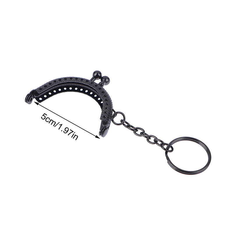 1Pc 5CM Metal Coin Purse Frame For Bag With Key Ring Clutch Hardware ...