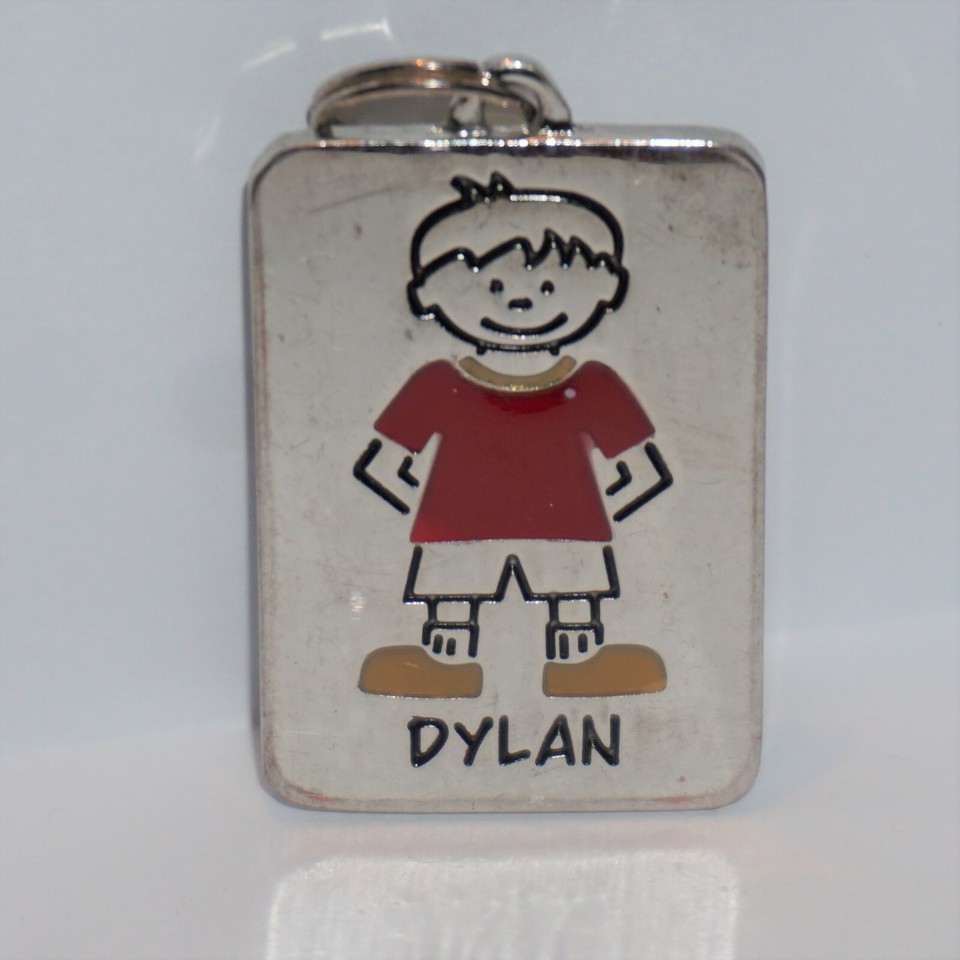 Kids Name Tag Ganz Charms ID Zipper Pulls Silver Key Ring Boys Girls ...
