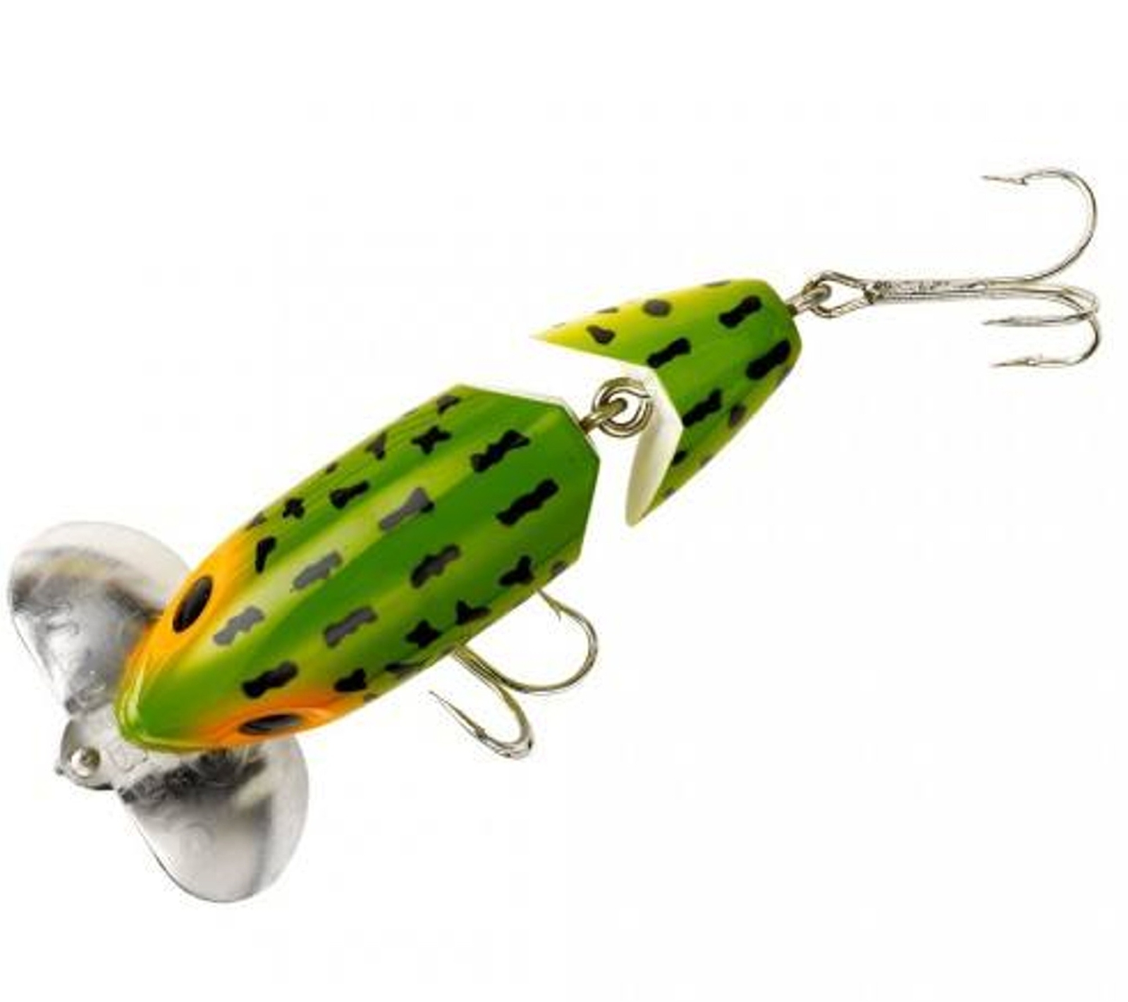 Arbogast Jointed Jitterbug 2.5" Frog/White Belly Topwater Fishing Bait ...