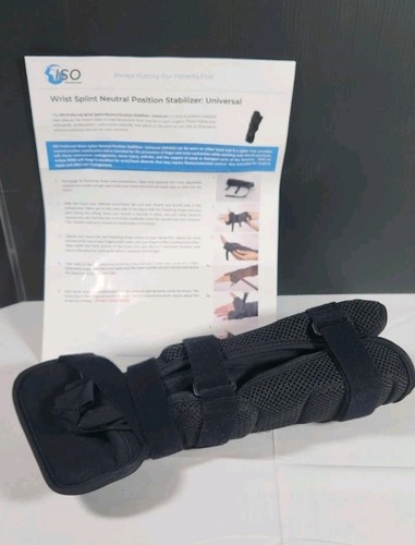 ISO WR301 Wrist Brace Neutral Position Stabilizer Universal Fit Black ...
