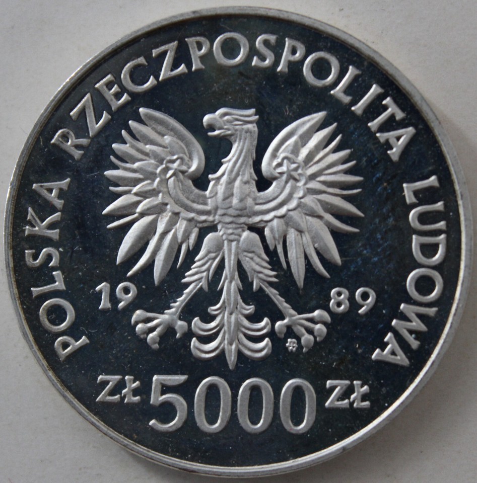 POLAND 5000 ZL 1989 TORUN SILVER | eBay
