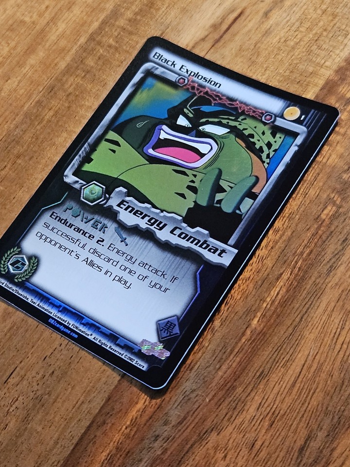DBZ CCG FOIL Black Explosion #1 Unlimited Cell Games Saga NM Score ...