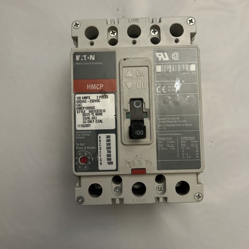 EATON CUTLER HAMMER HMCP100R3C 600VAC-250VDC 3P 100A MOTOR RATED ...