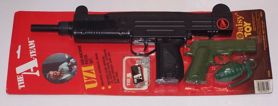 The A-Team UZI Sub Machine Pistol Set Toy Guns by Daisy Toys New | eBay