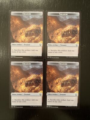 Treasure Token 024/026 X4X NM/M Dominaria United Commander DMC Magic ...