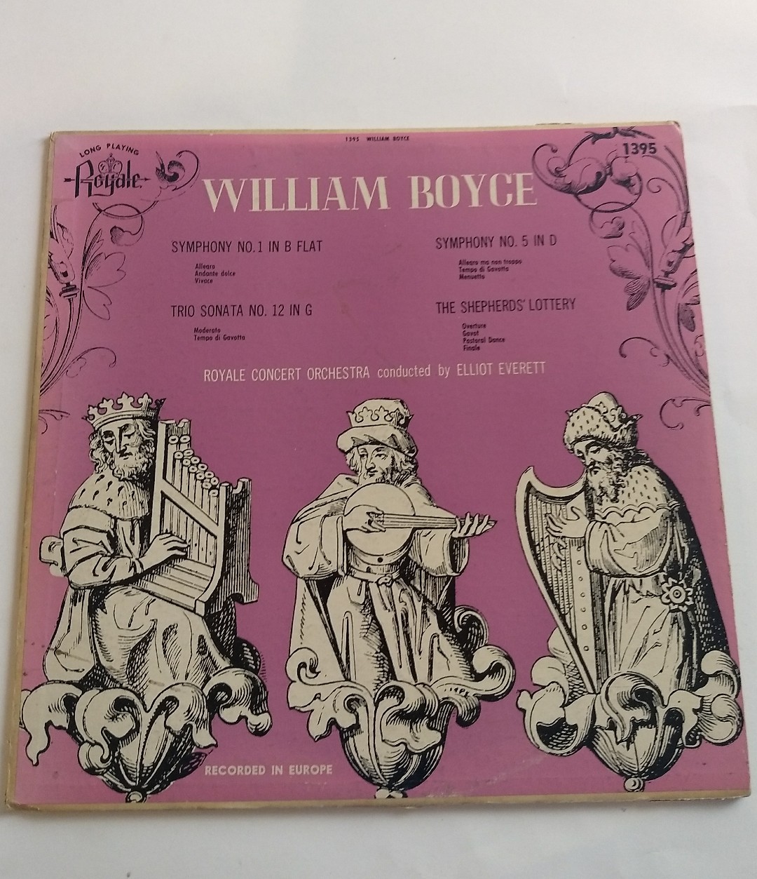 WILLIAM BOYCE: Symphony No 1, 12, 5 ROYALE Elliott Everett ’51 Rare LP ...