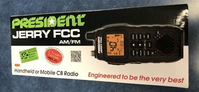 President JERRY FCC 40 Ch AM/FM Handheld CB Radio with Lithium-ion ...