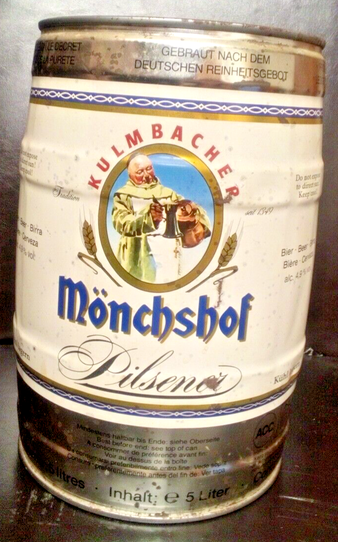 Kulmbacher Monchshof German Pilsner 5 Liter Keg 1.32 US Gallons Vintage ...