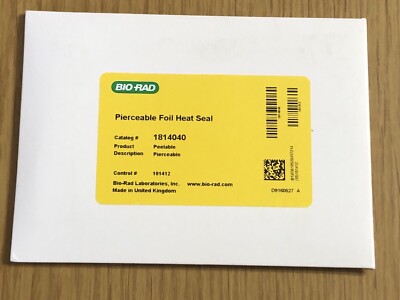 Bio-Rad PCR Plate Heat Seal, foil, pierceable #1814040 | eBay