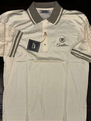 NWT Cadillac Polo Golf Shirt Embroidered Logo 3 Button Size Large ...