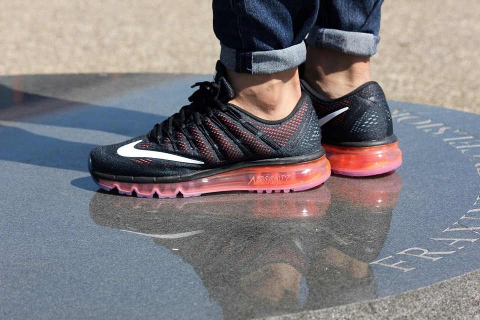 Nike Air Max 2016 Black/ White Total Crimson 806771-008 Mens Sz 7,women ...