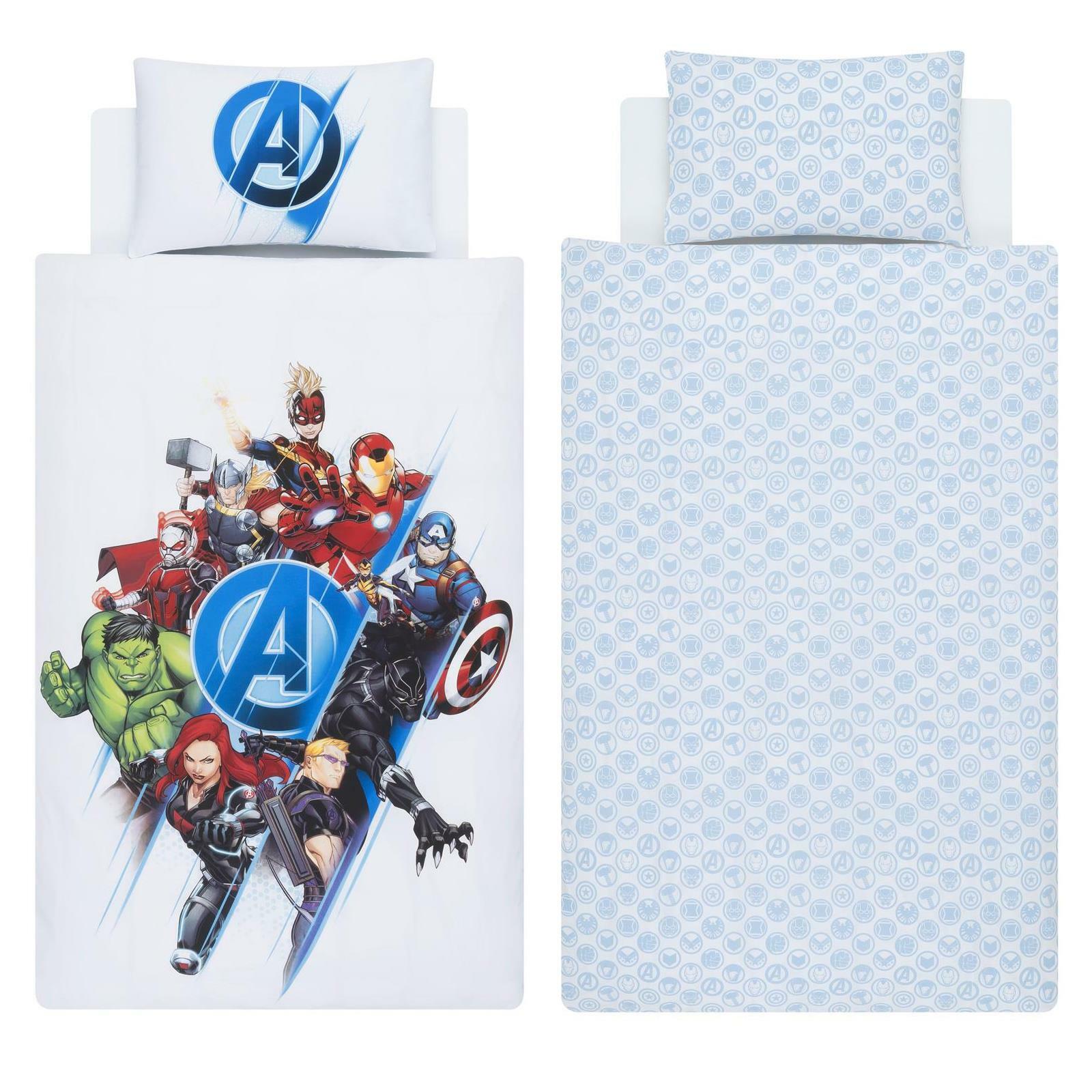 Avengers Group Single Duvet Cover Set Superhero Fans Cotton Kids ...