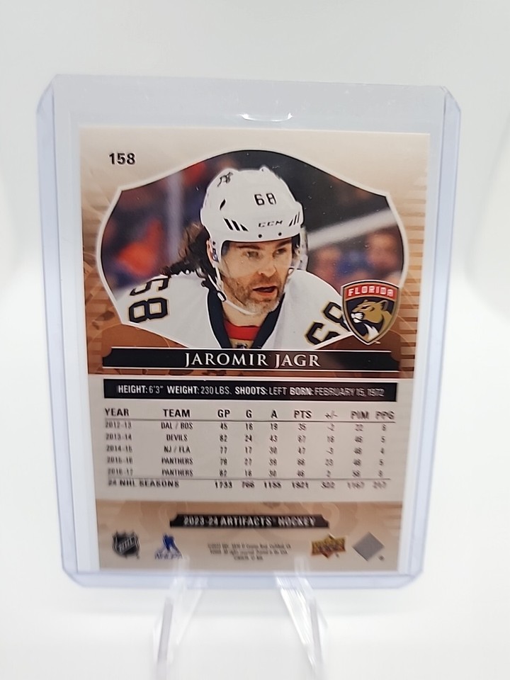 2023-24 Upper Deck Artifacts #158 Jaromir Jagr Silver #/599 Panthers ...