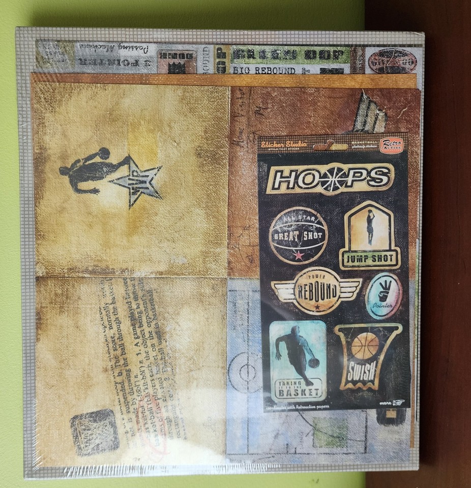 K&Company Basketball Scrapbook Kit 12x12 Stickers Paper Album Photo ...