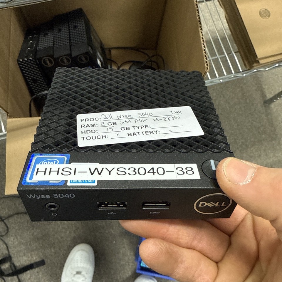 Lot of (5) Dell N10D WYSE 3040 Atom X5 Thin Client Terminal w/ adapter ...