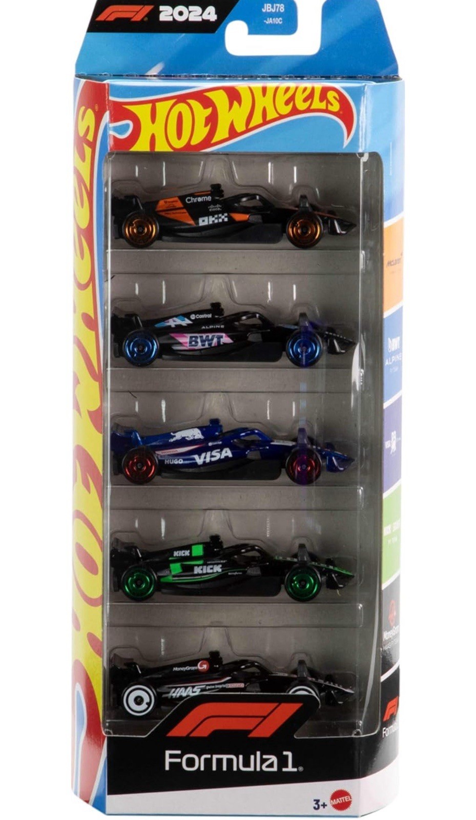 Hot Wheels 1:64 Basic Formula 1 F1 Racing 5-Pack Cars Set Diecast LOT ...
