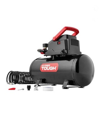 Hyper Tough 508.3012929 Oil-free Portable Air Compressor with Hose 3 ...