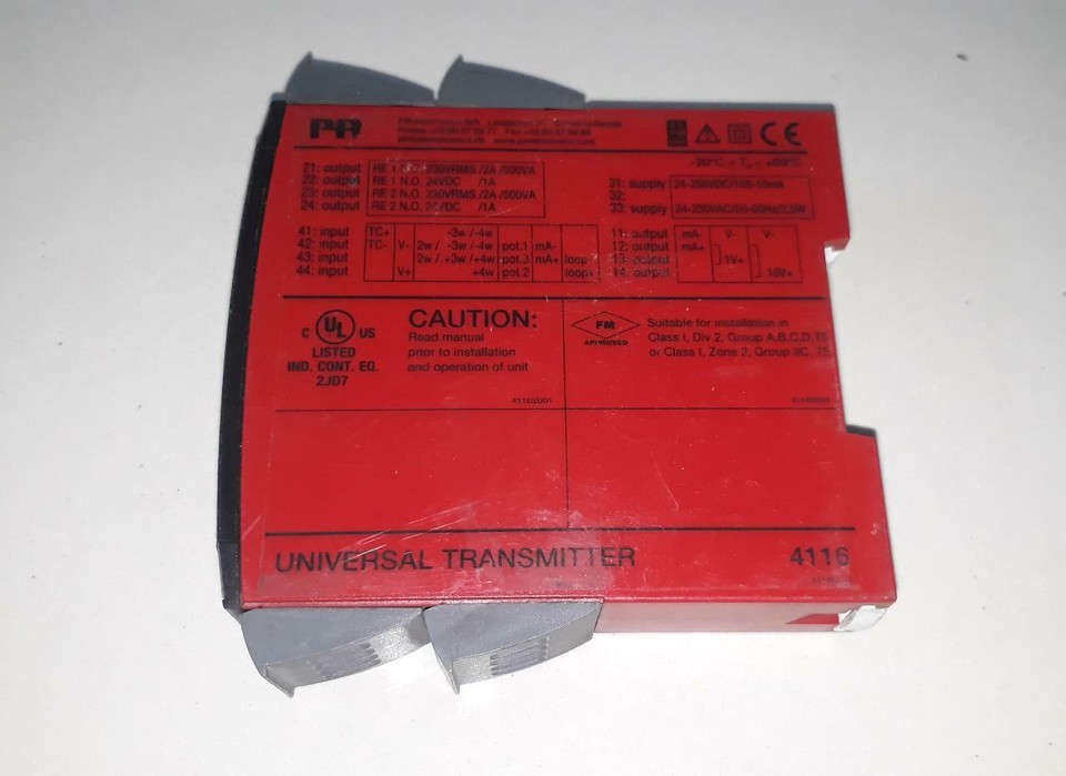 PR 4116 Universal Transmitter 24-250VDC / 24-230VAC 50/60Hz PR4116 | eBay