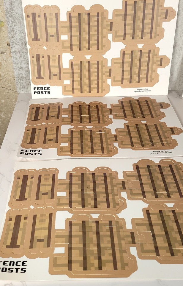 Minecraft Papercraft Utility Fence Post Sheet (6) Bundle | eBay