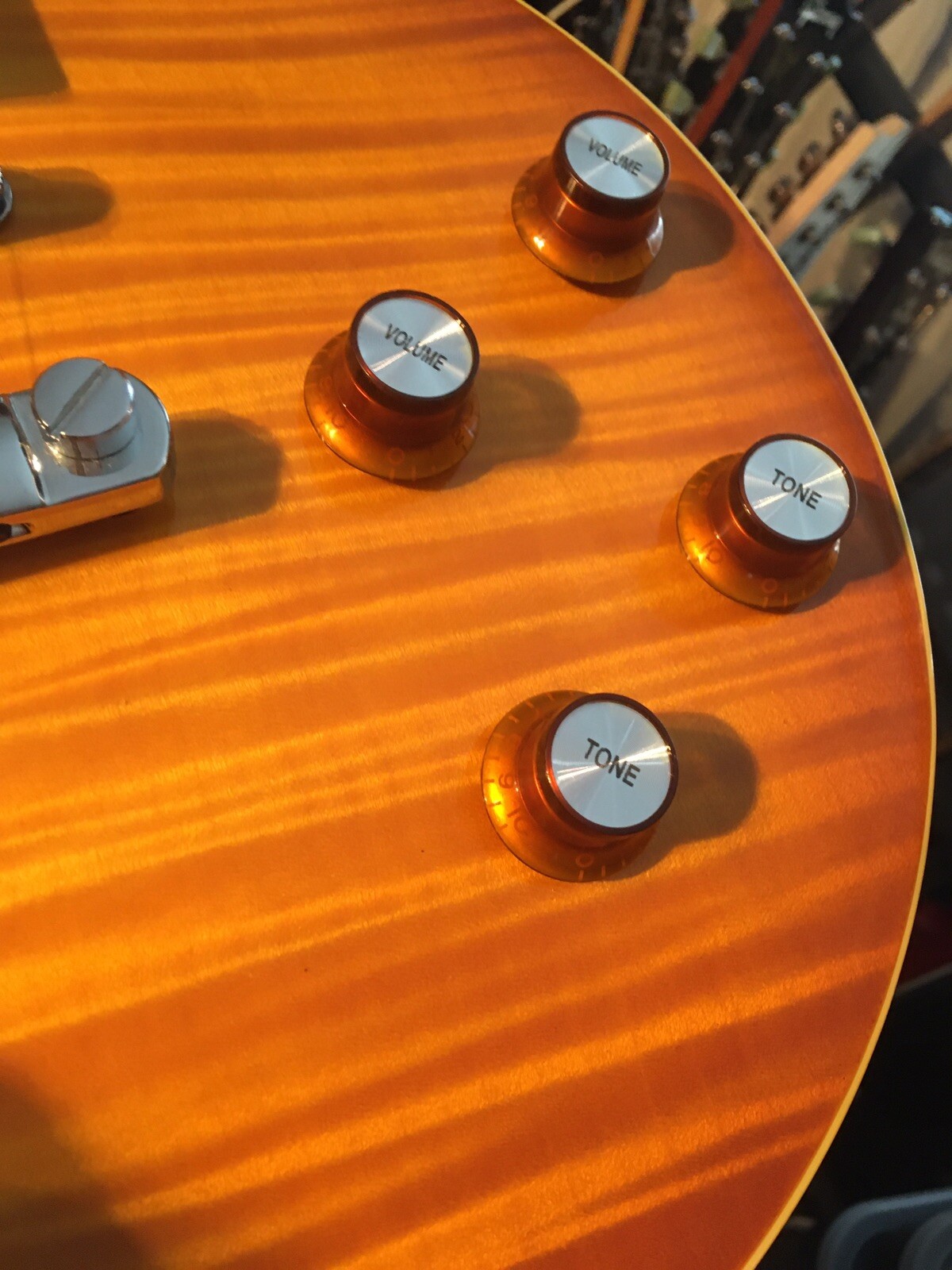 Guitar Brown Top Hat Bell Volume & Tone Knobs for Gibson Epiphone Les ...