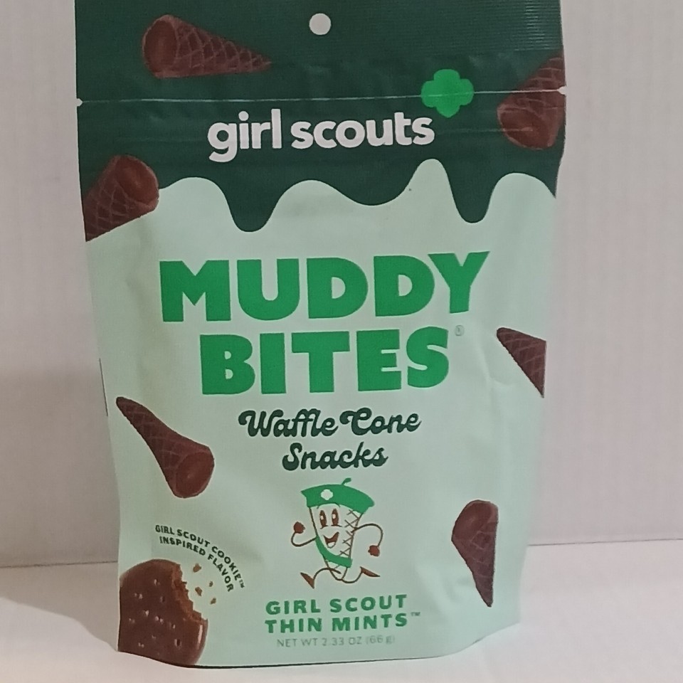 Muddy Bites GIRL SCOUT THIN MINTS Waffle Cone Snack Bite 2.33 oz Set of ...