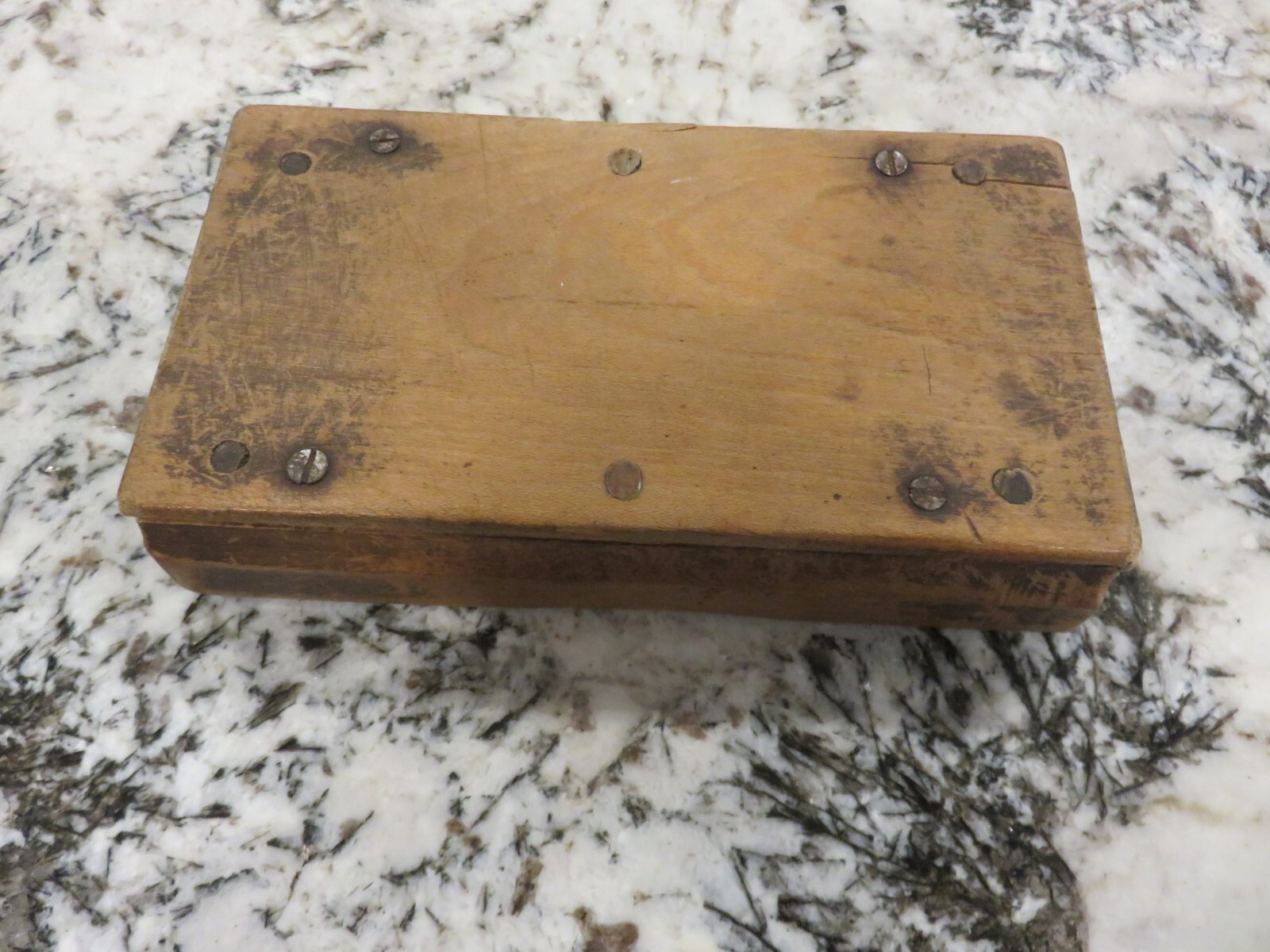 Vintage Rustic Farmhouse Wooden 7 1/4" Mold Box Butter ? Juwel ...