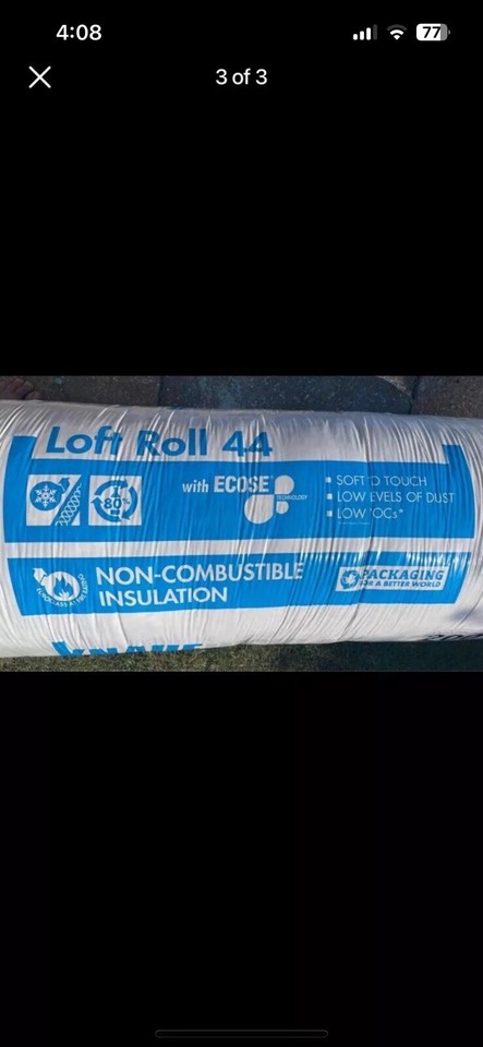 Loft Insulation Roll Roof Lagging 100 150 200mm Thick Knauf Attic and ...