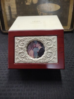 Lenox Jewelry Box With Photo Holder New Porcelain And Wood | eBay