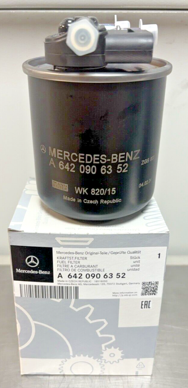 GENUINE MERCEDES-BENZ V6 DIESEL FUEL FILTER, SPRINTER, OM642 ...