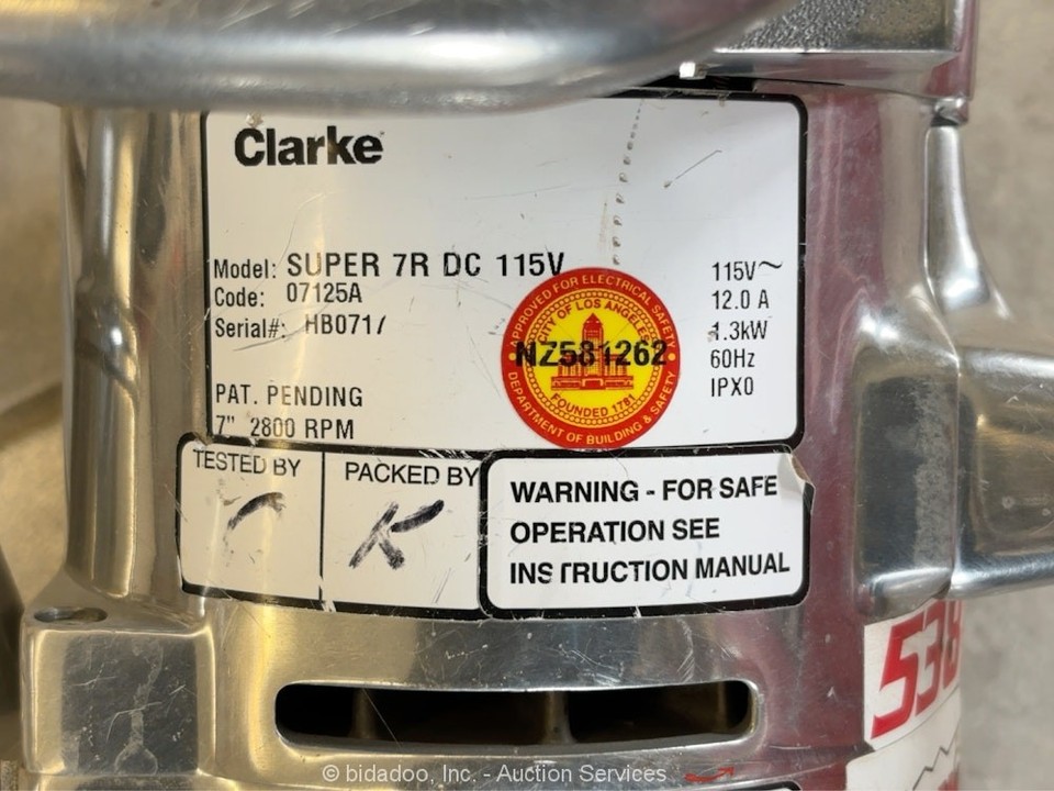 2009 Clark Super 7R Handheld 7" Electric Wood Floor Edger Sander Tool ...