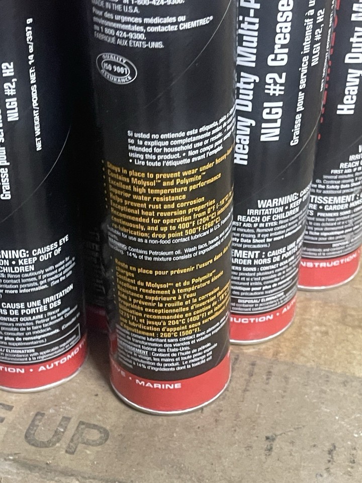 Certified Labs Grease Premalube Red Heavy Duty Multi-Purpose NLGI #2 H2 ...