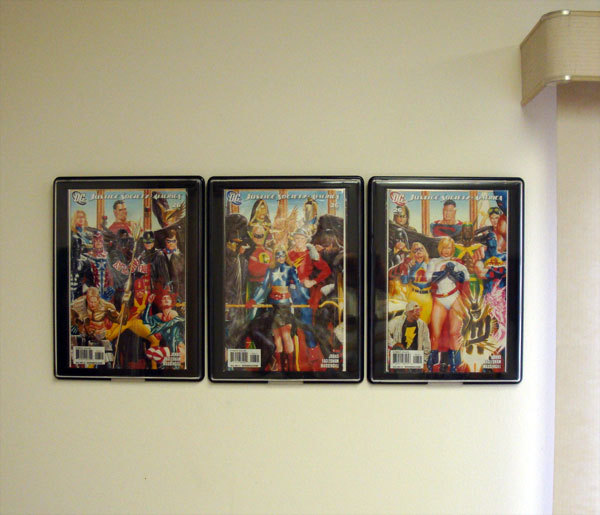 BCW Comic Book Showcase - Framed Display Case - Hangs On Wall - Silver ...