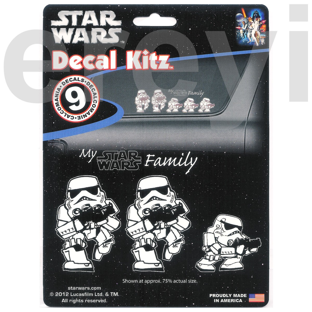 Star Wars Family Car Stickers