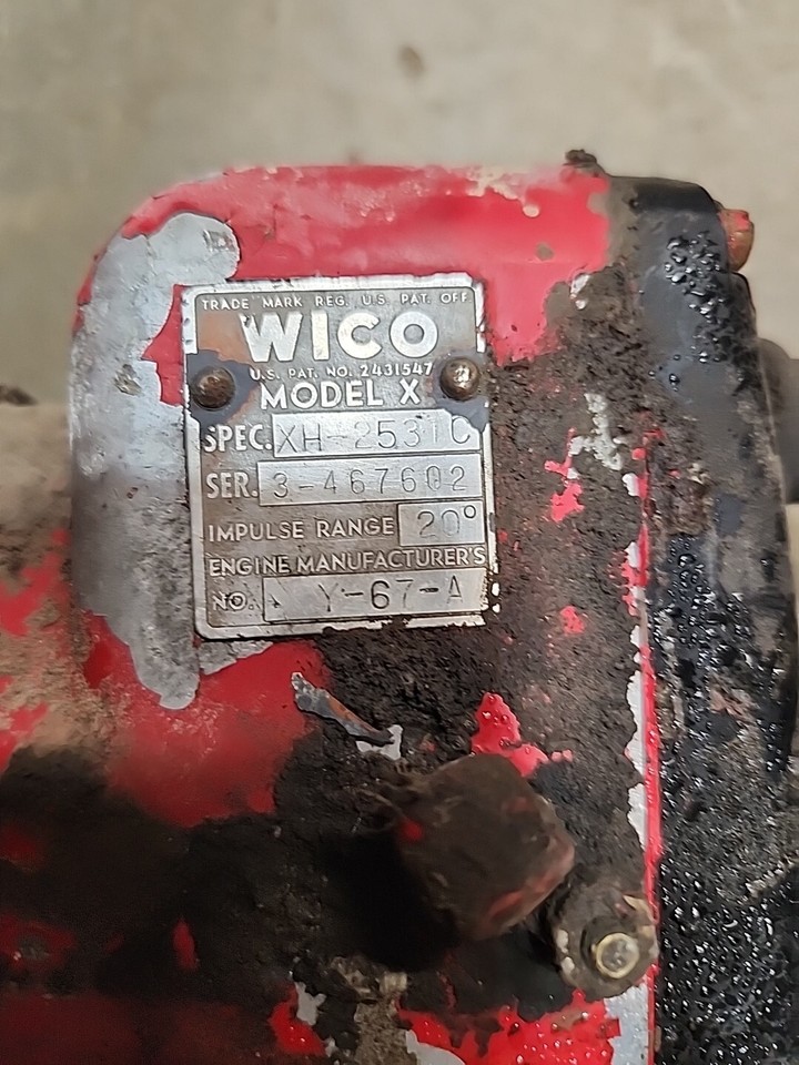 Vtg WICO MODEL X Magneto XH-2531c 2 Cylinder Small Gas Engine Wisconsin ...