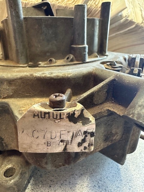 Autolite 4300 4-Barrel Carburetor (Rebuildable Core) C7DF-AF 1967 ...