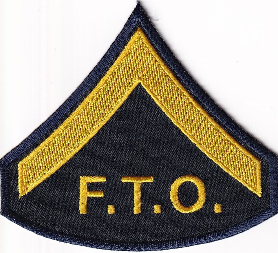 FTO Chevron patches Medium Gold on Midnight Navy 1 pair field training ...