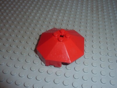 Lego Red Windscreen 6 x 6 x 2 Octagonal Canopy with Axle Hole Réf 2418b ...