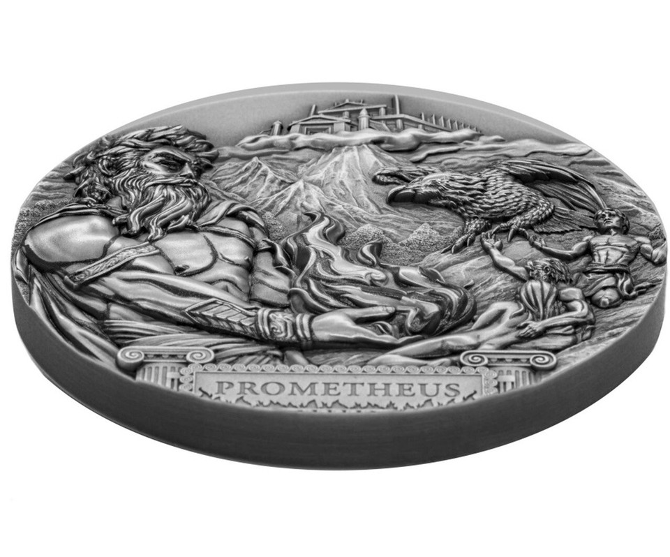 2020 Prometheus Titan 3 OZ Ultra High Relief Pure Silver Coin Cook ...