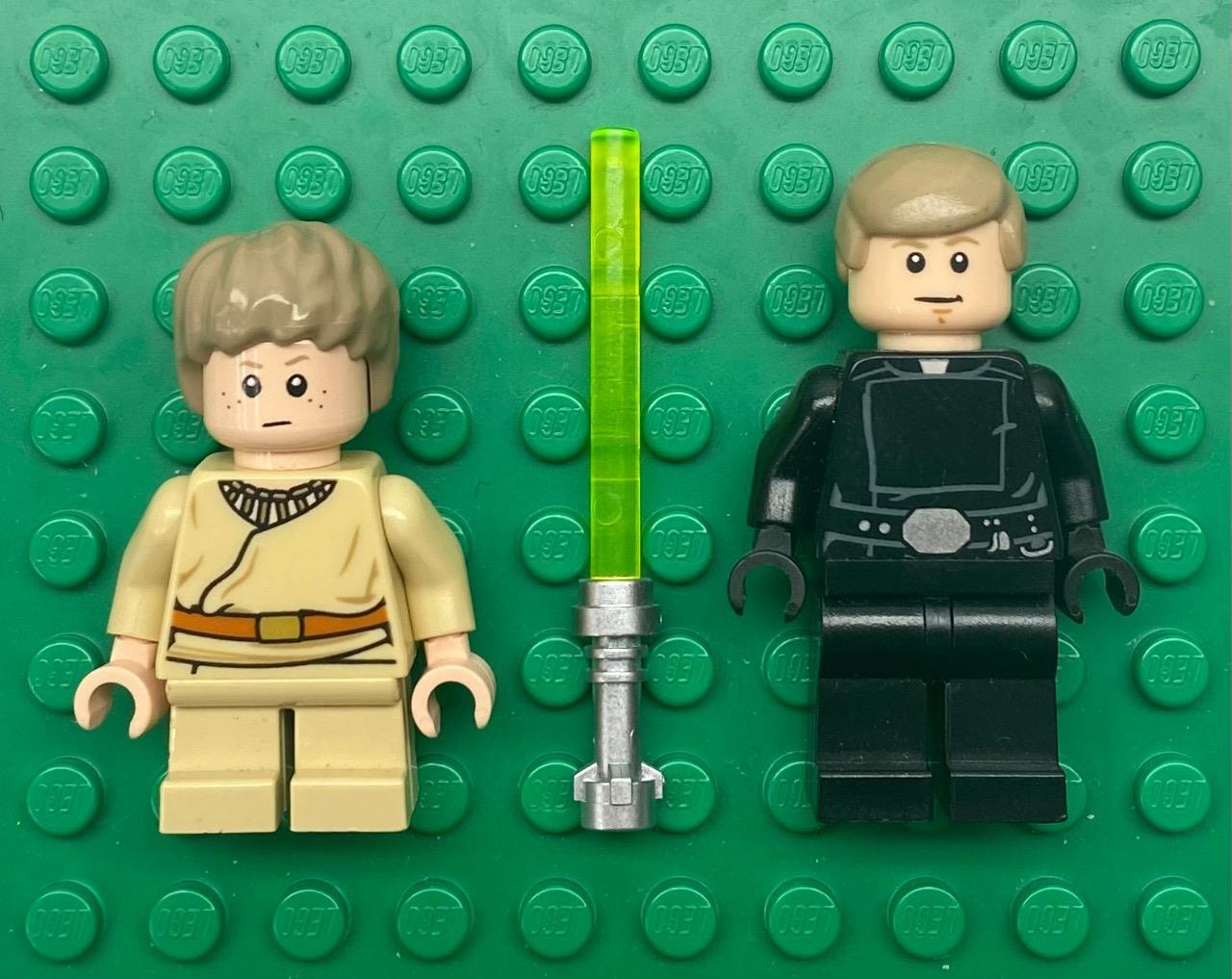 2 Lego Jedi Master Luke + Young Anakin Minifigs: Star Wars Figures | eBay