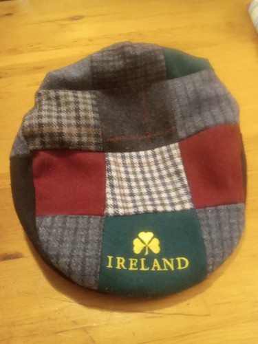Ireland Patchwork Wool Newsboy Hat Plaid Embroidered Irish Paddy Cap ...
