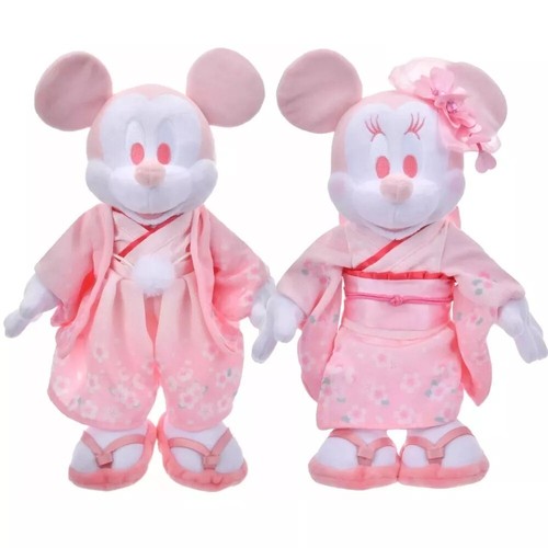 Disney Store Japan Mickey Minnie Mouse Kimono Plush Doll Set of 2 ...