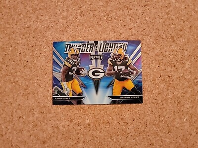 2021 Panini Playoff - Thunder and Lightning #TL-11 Aaron Jones ...