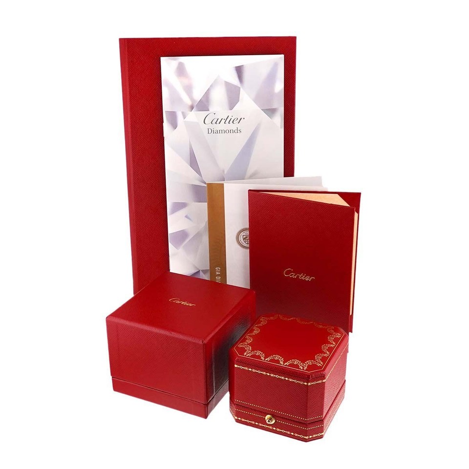 Cartier Half Diamond 0.24ct F/VVS1/EX Ring Pt size48 4.5(US) 90299186 ...