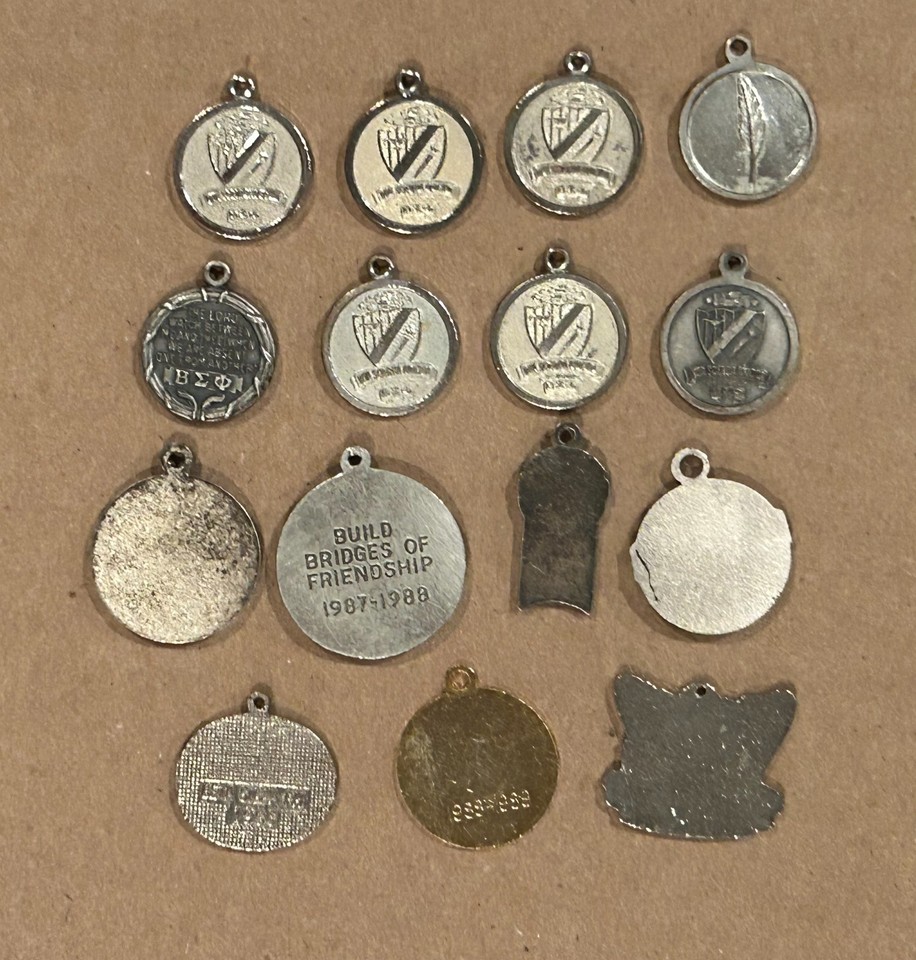 *LOT OF 41* Charm Pendant *VINTAGE SORORITY* Greek Letters *COLLEGE ...
